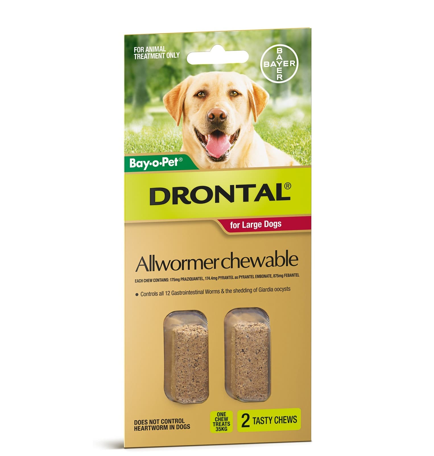 Drontal Allwormer Chewable Dog Over 35kg - Swanbourne Vet Centre